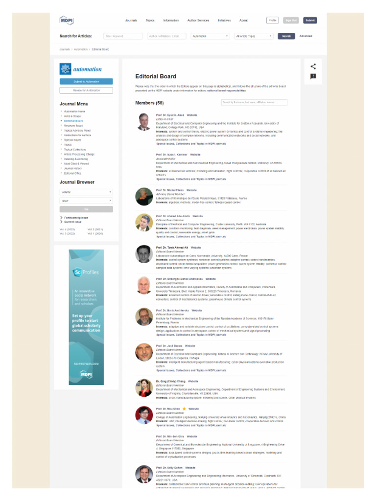 Mdpi Journal Automation Editors | PDF