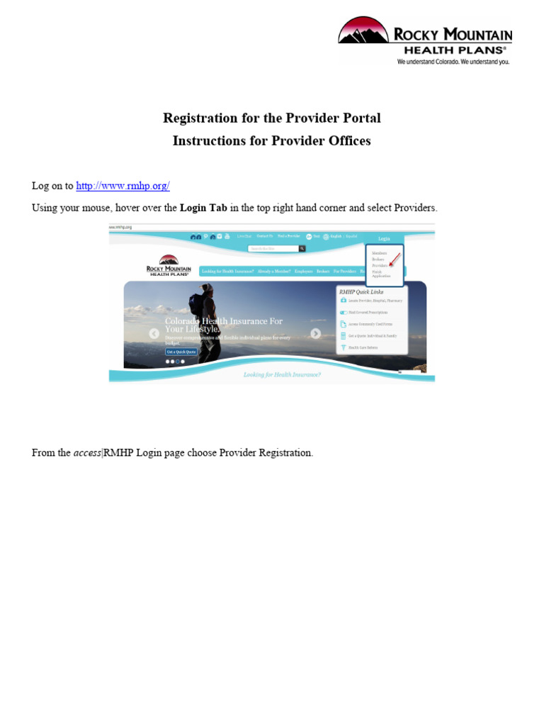 Registration Provider Portalfor Provider Offices | PDF | Login | Computing