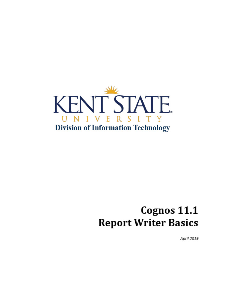 Cognos 11-1 Report Writer - Accessible | PDF | Command Line Interface | Menu (Computing)