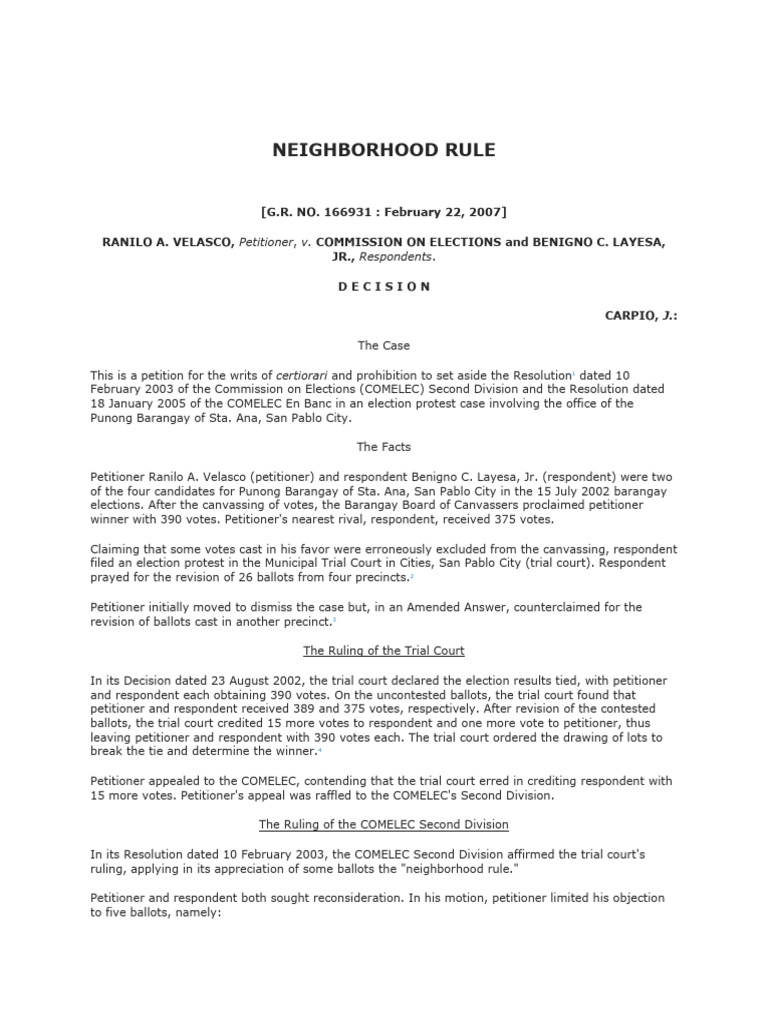 Neighborhood Rule | PDF | Voting | United States House Of Representatives