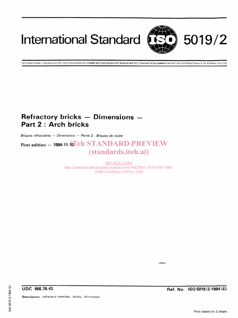 Iso 5019 2 1984 | PDF