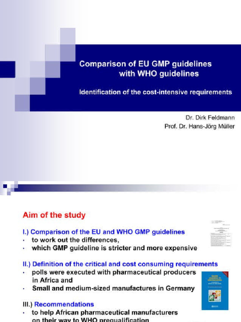 Eu GMP Vs Who Gmp-1 | PDF
