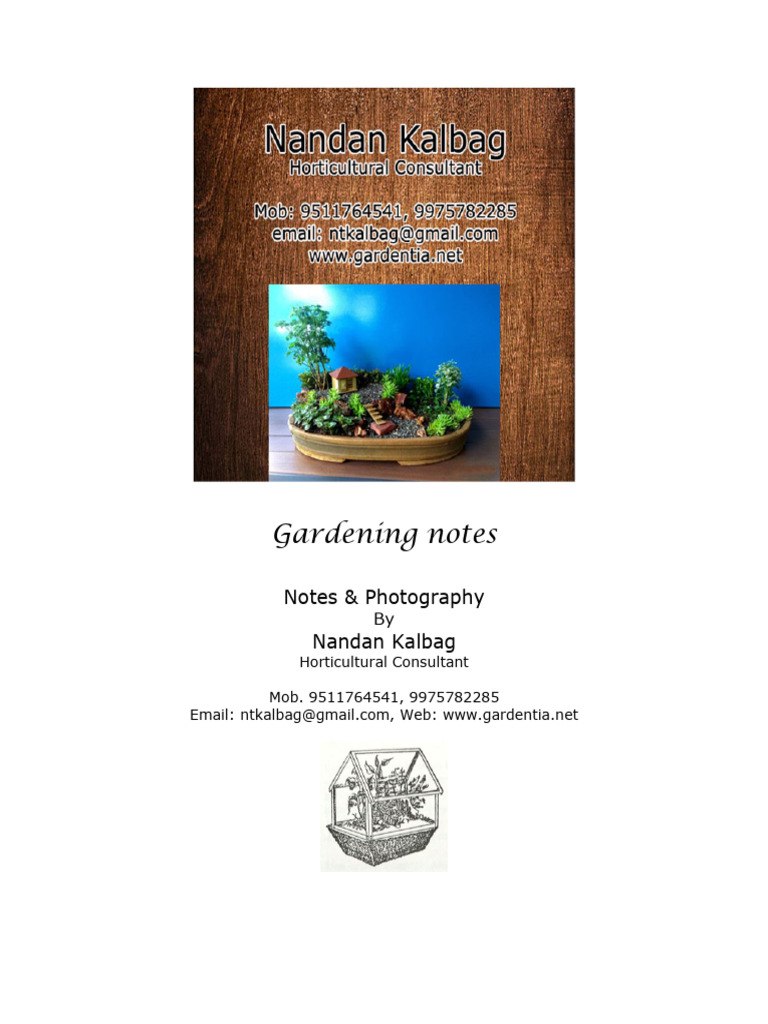 Gardening Notes (English) | PDF | Plant Nutrition | Fertilizer