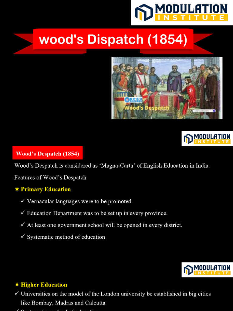 Wood's Despatch (1854) | PDF