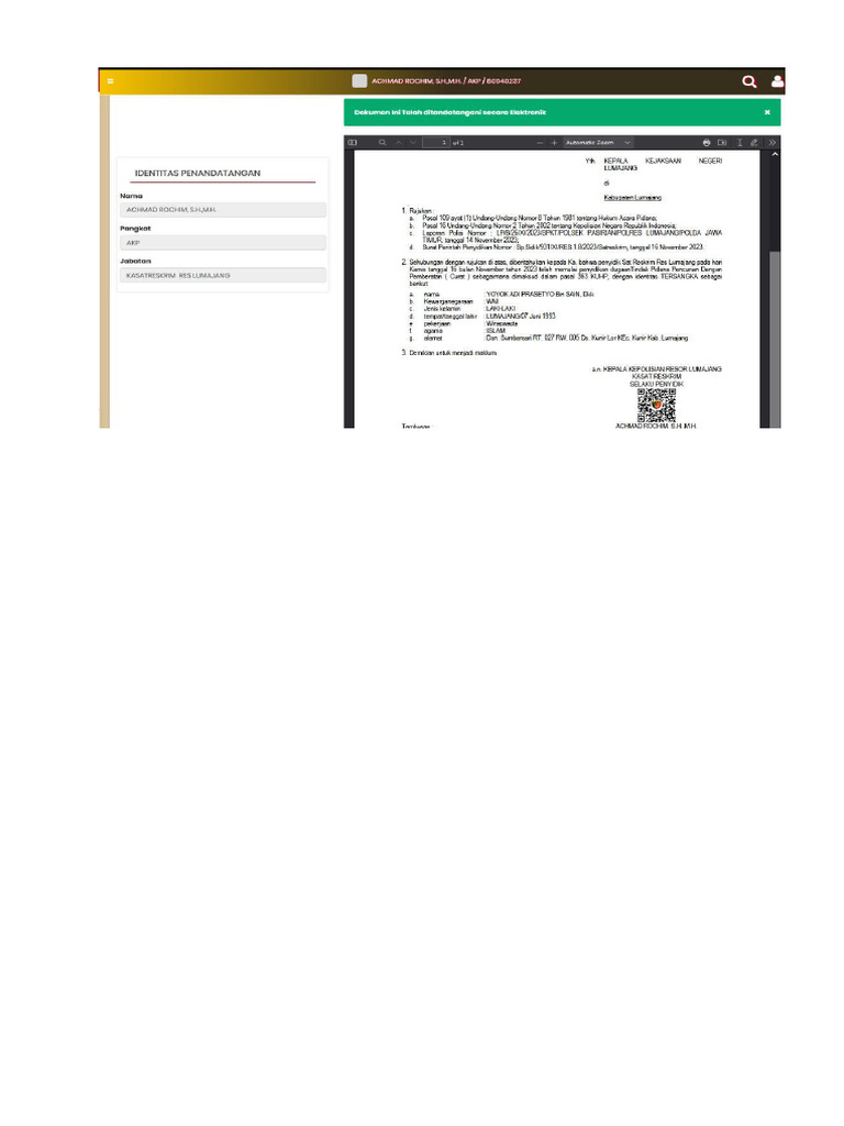 Bukti Upload SPDP Yusuf | PDF