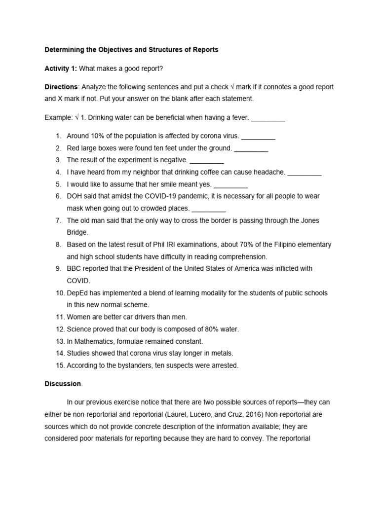 Determining-the-Objectives-and-Structures-of-Reports | PDF | Science ...