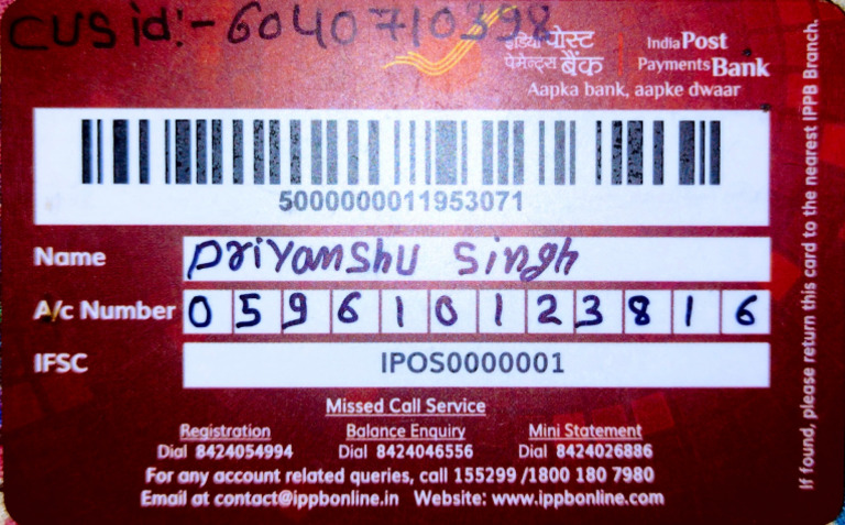 IPPB Card | PDF | Finance & Money Management