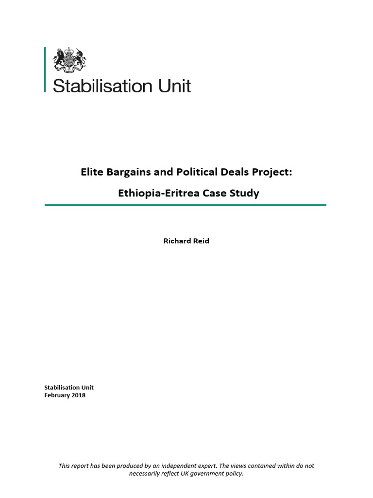 Elite Bargains and Political Deals Project: Ethiopia-Eritrea Case Study | PDF