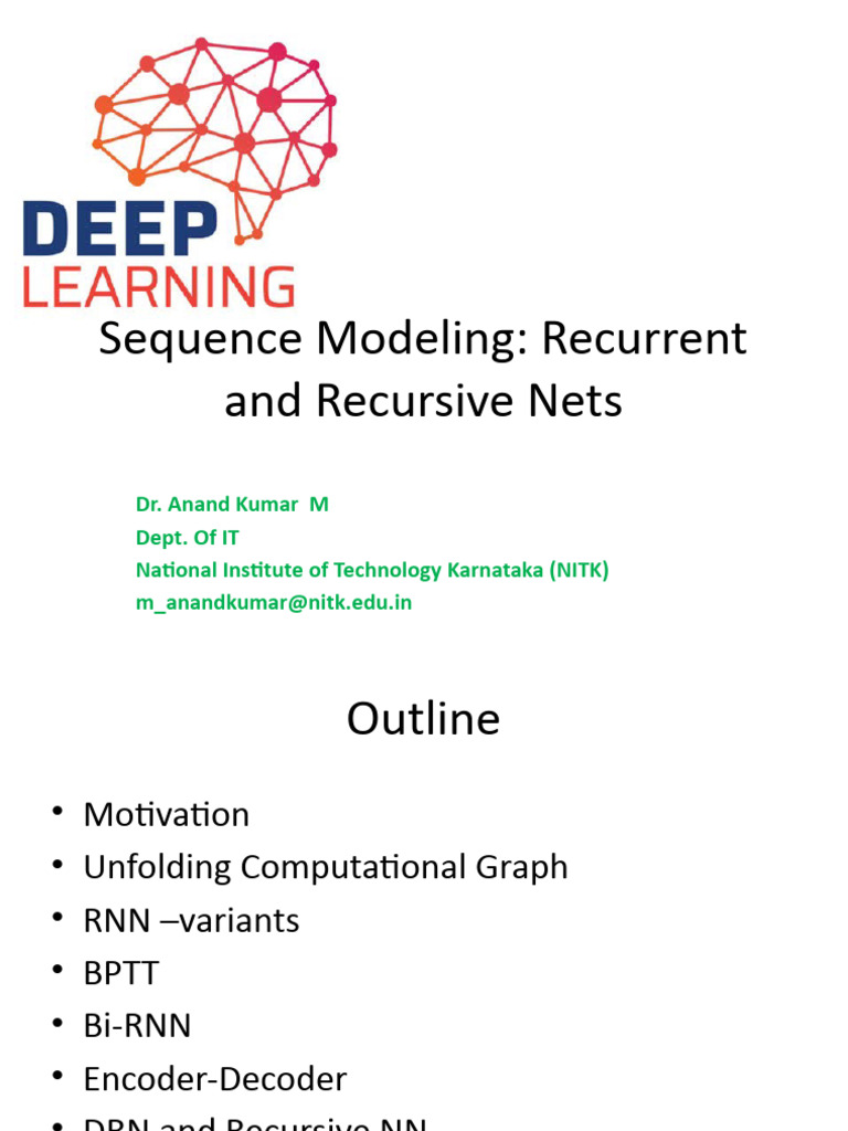 Sequence Modeling for IT Students | PDF | Artificial Neural Network | Learning