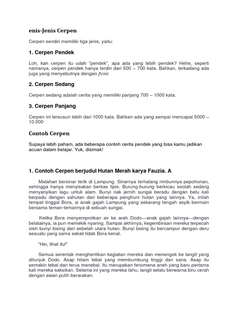 Cerpen 1 | PDF