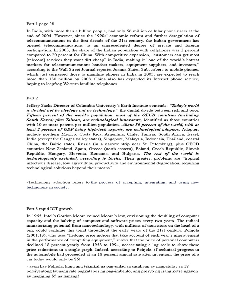 Reporting Econ Dev | PDF | Telephone | Poverty