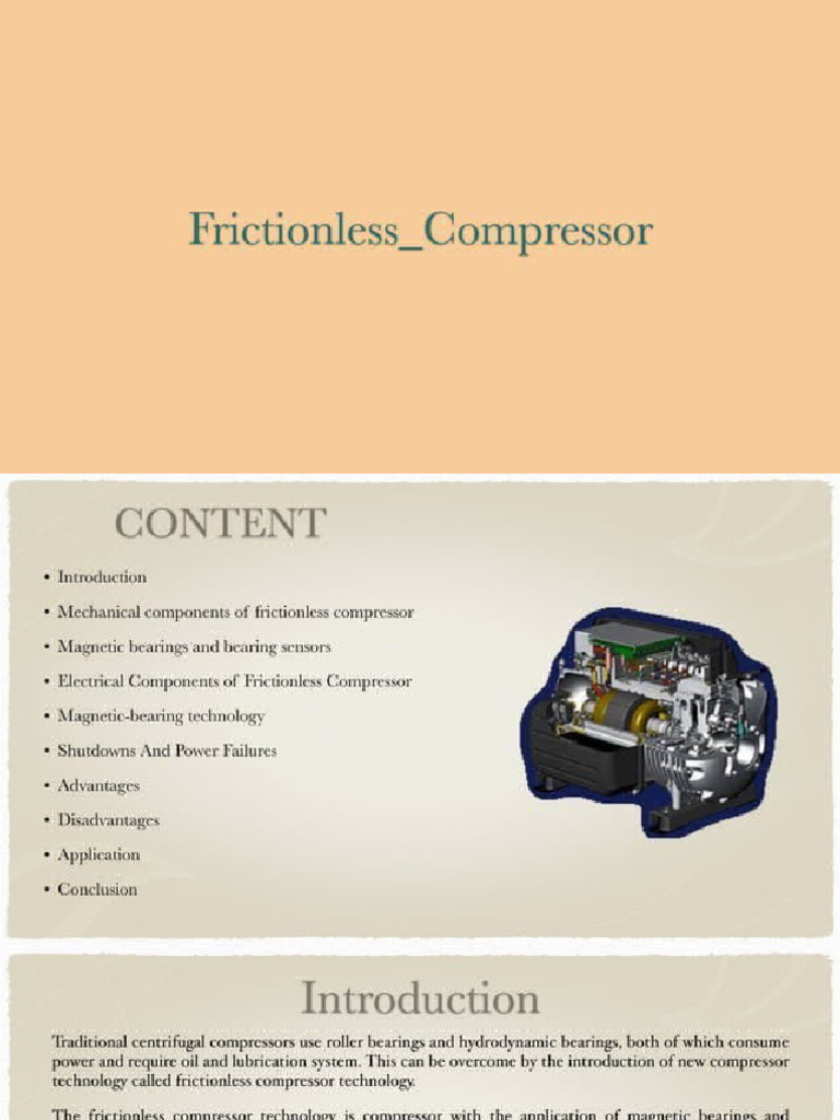 Frictionless Compressor Technology | PDF