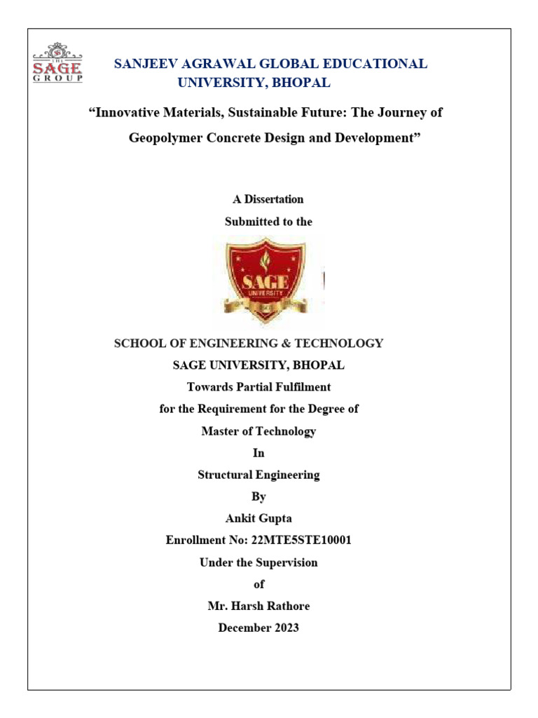 FRONT PAGES-Synopsis Ankit | PDF | Thesis