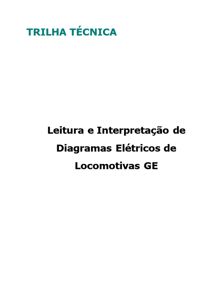 Diagramas Elétricos de Locomotivas GE | PDF | Diodo | Retificador