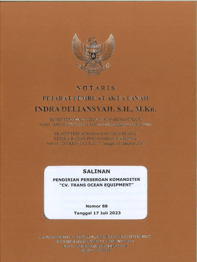 Salinan Cv. Trans Ocean | PDF