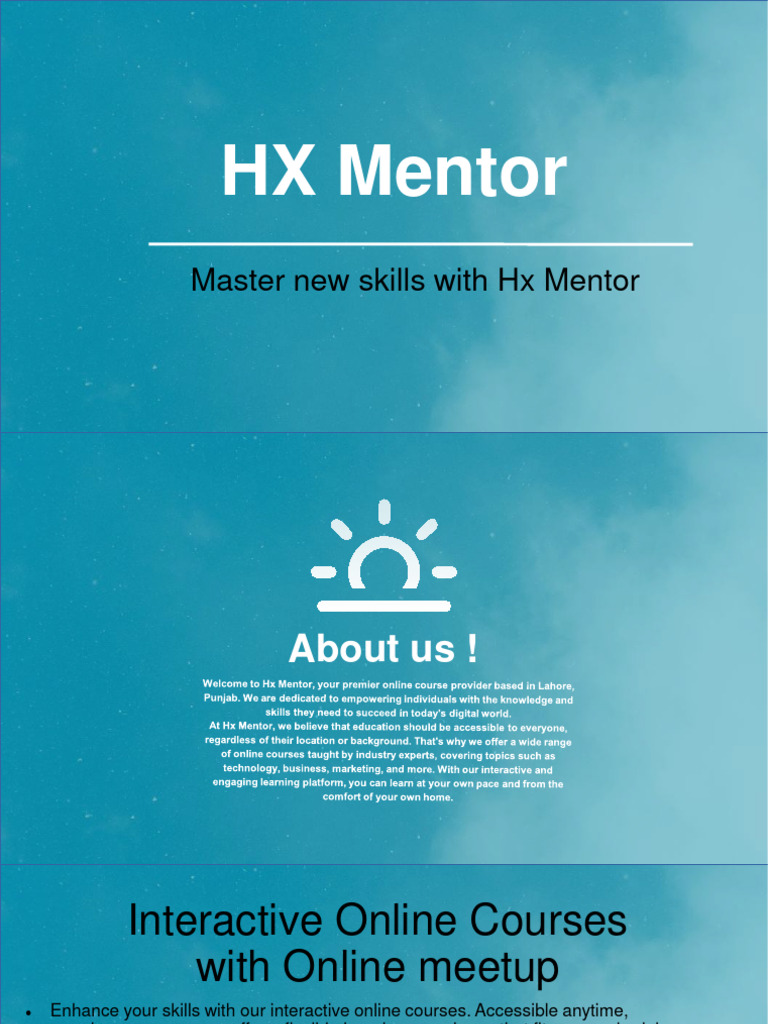 HX Mentor | PDF | Educational Technology | Mentorship