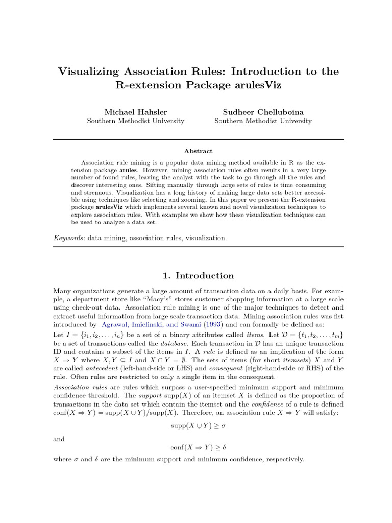 Arules Viz | PDF | Cluster Analysis | Data Management