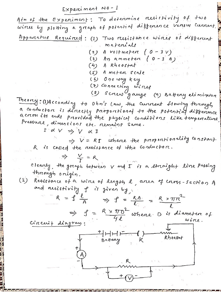 Experiment - 1 Phy - Practical | PDF