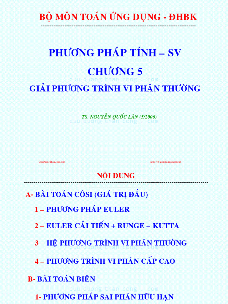 Phuong-Phap-Tinh - Nguyen-Quoc-Lan - c5 - Giai-Phuong-Trinh-Vi-Phan-Thuong - (Cuuduongthancong ...
