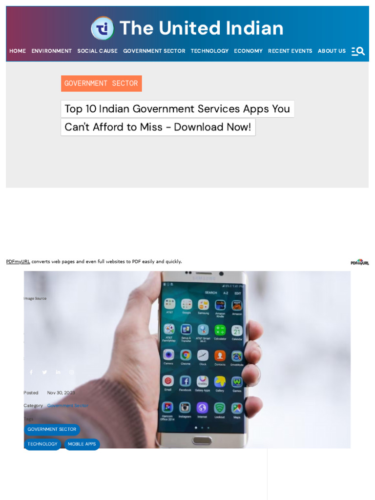 Apps Launched by Government of India | PDF | Mobile App | Usability