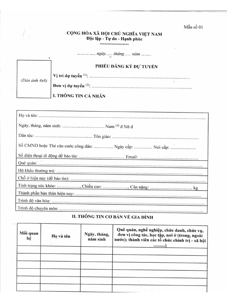 Phieu Dang Ky Du Tuyen 4 Pdf