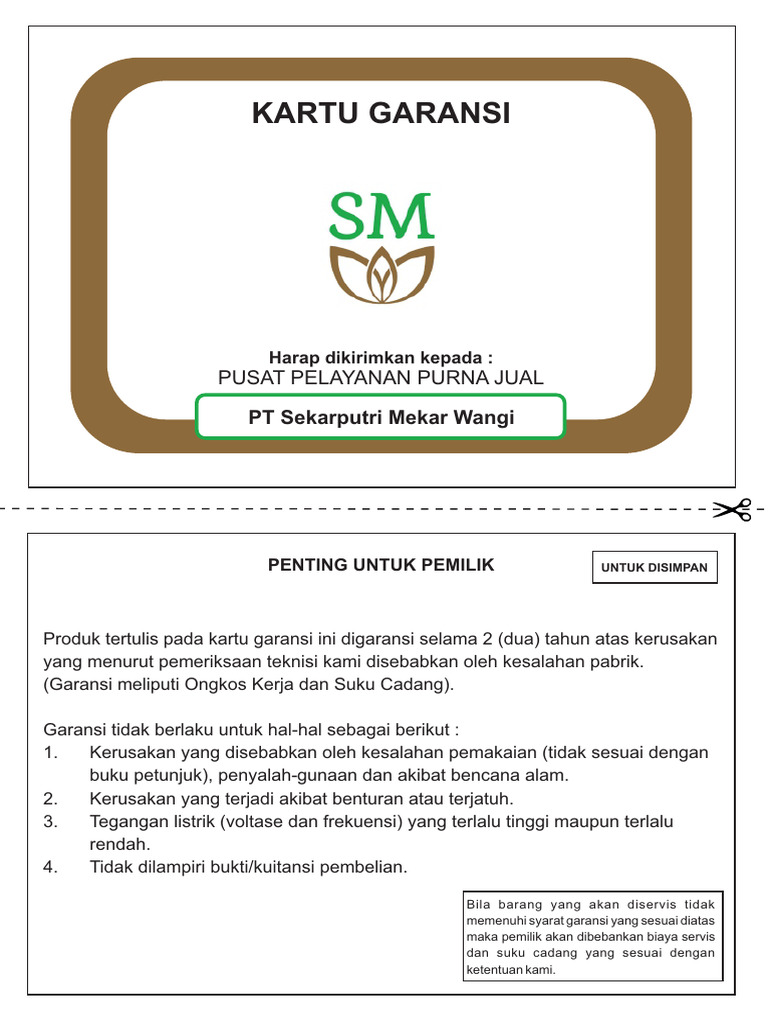 Kartu Garansi | PDF