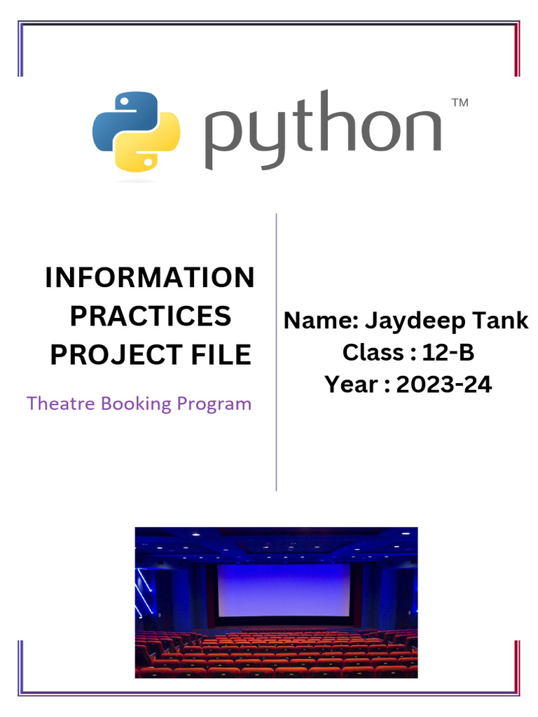 Movie Ticket Booking Python - PDF - 20231222 - 124221 - 0000 | PDF | Python (Programming ...