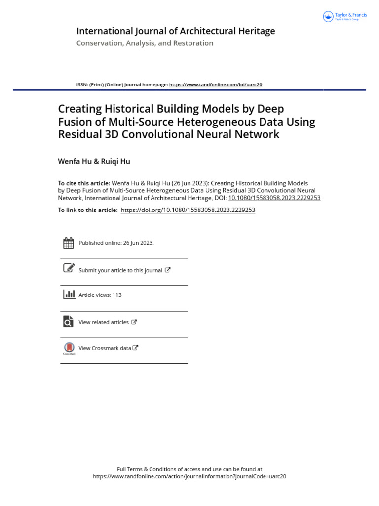 4-Creating Historical Building Models | PDF | Lidar | Deep Learning