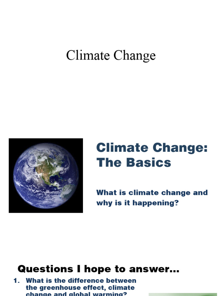 Climate Change 1 | PDF