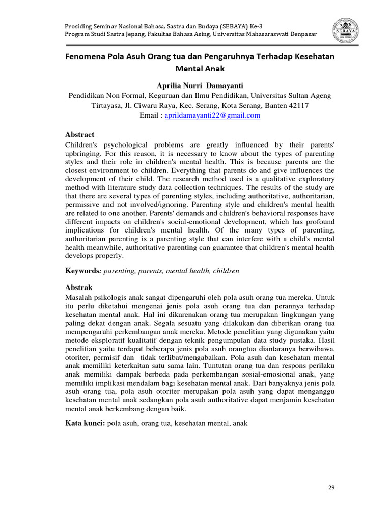 Pola Asuh dan Kesehatan Anak | PDF