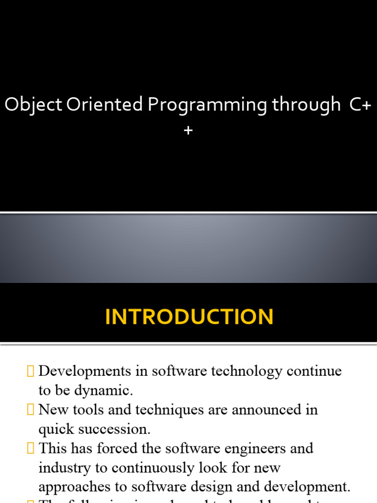Cpp Unit 1 Pdf Object Oriented Programming C 8511