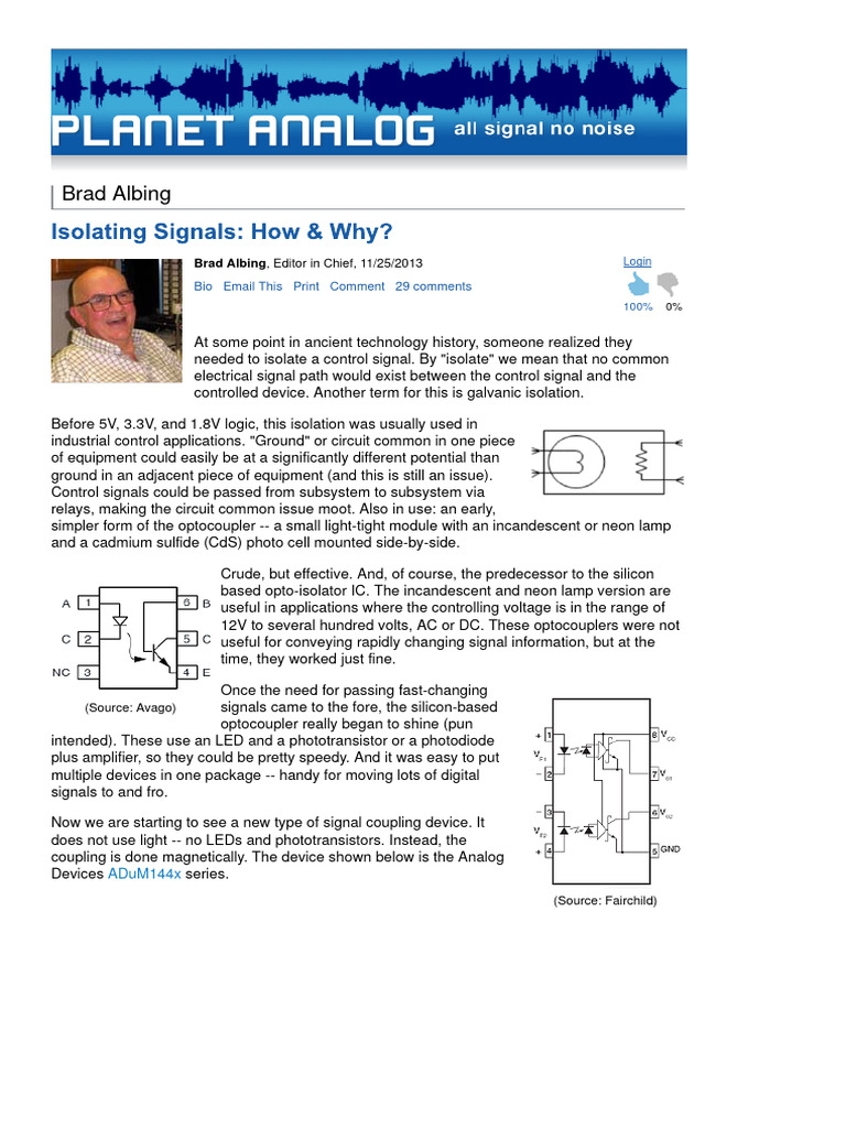 Planet Analog - Brad Albing - Isolating Signals - How & Why | PDF ...