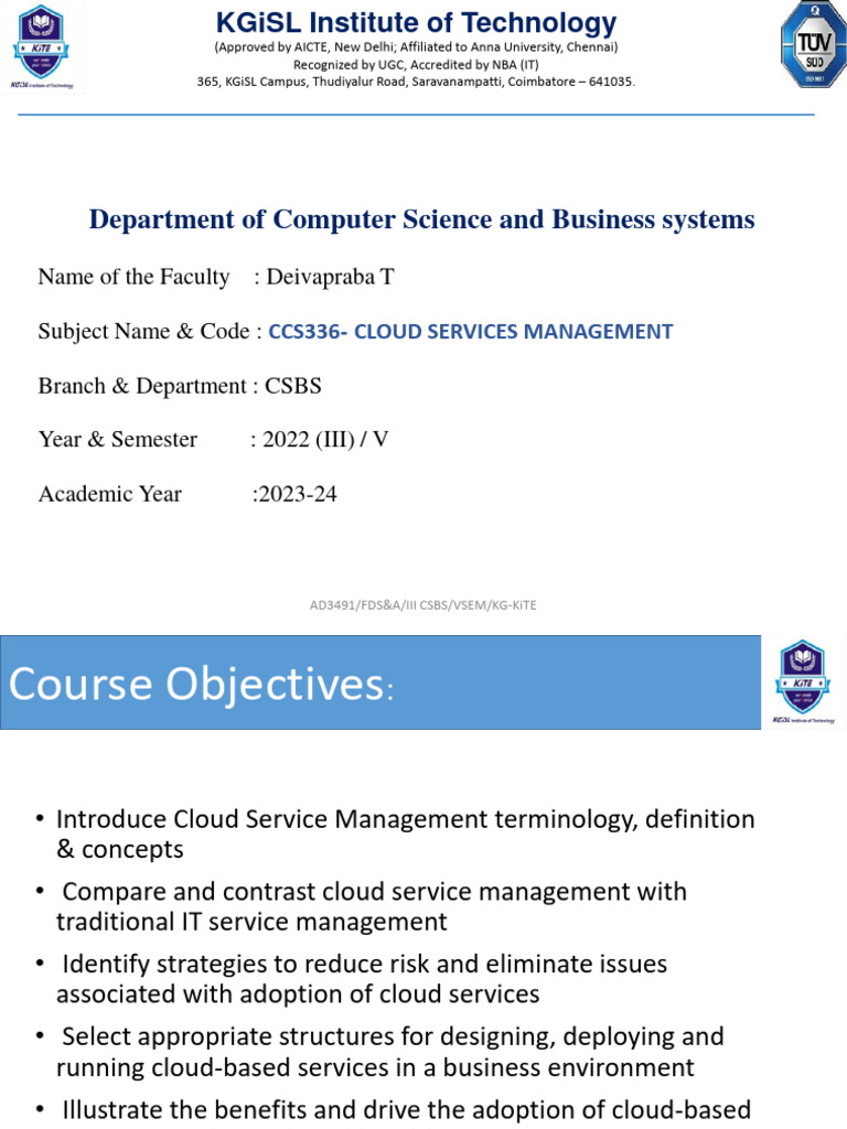 Unit 1 - CSM | PDF | Cloud Computing | Software As A Service