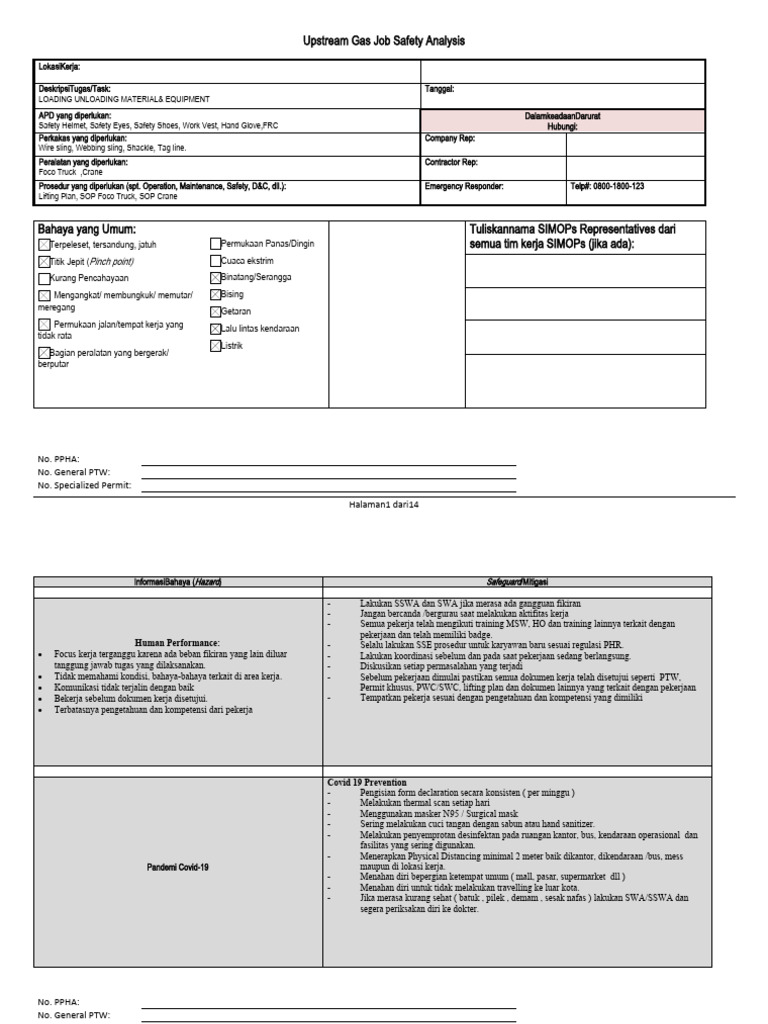 JSA Loading Unloading Ok | PDF