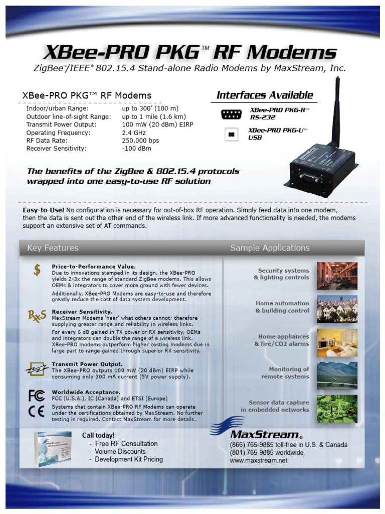 Ds Xbee Pro - PKG RF Modems | PDF