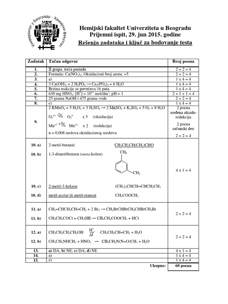Zadaci 2015 6 Resenja | PDF