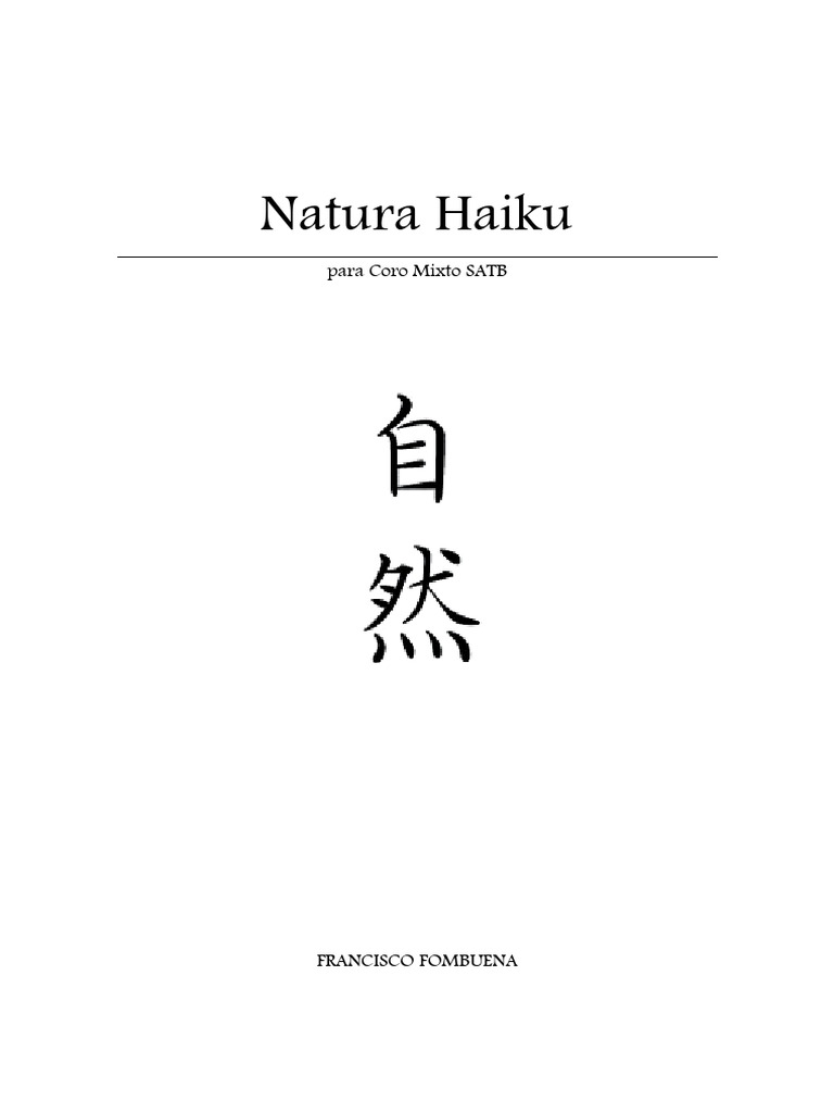 Natura Haiku (Imprimir Doble Cara) - Fombuena | PDF