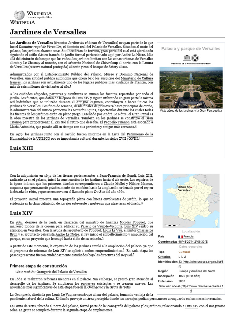 Versailles - Lectura 2 | PDF