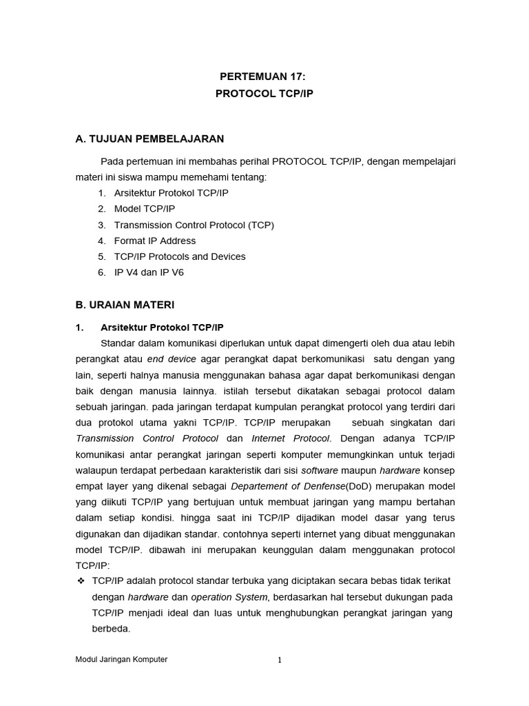 Materi 9 - TCP_IP | PDF