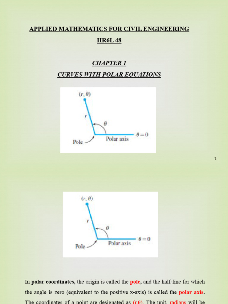 C1 Curves With Polar Equations Pdf Coordinate System Cartesian Coordinate System