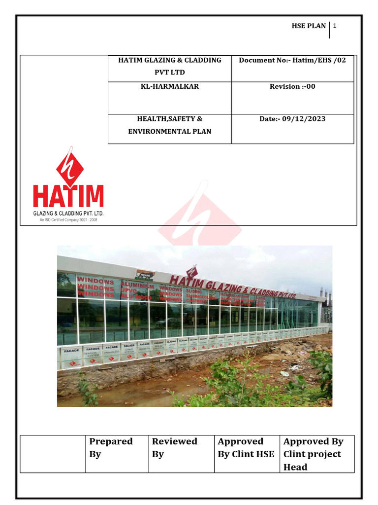 Hse Plan | PDF | Occupational Safety And Health | Risk