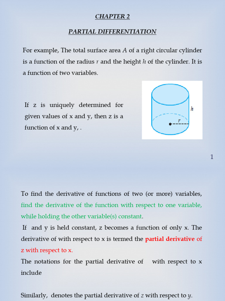 C2, Partial Differentiation | PDF | Derivative | Functions And Mappings