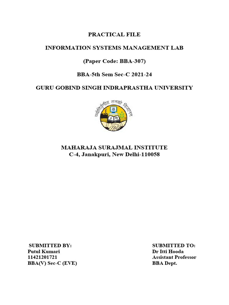 Ism Lab File Compressed Pdf Relational Database Sql 