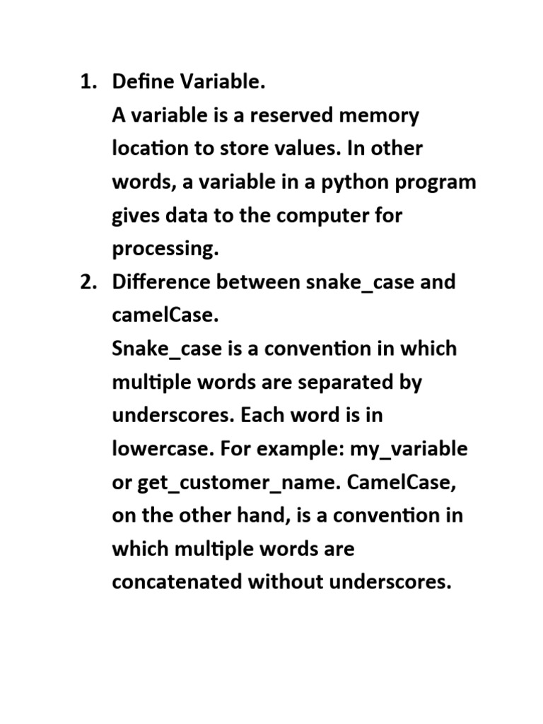 Define Variable | PDF | Computers