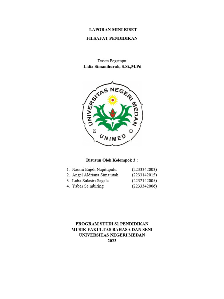 Laporan Mini Riset Filsafat Pendidikan Naomi | PDF