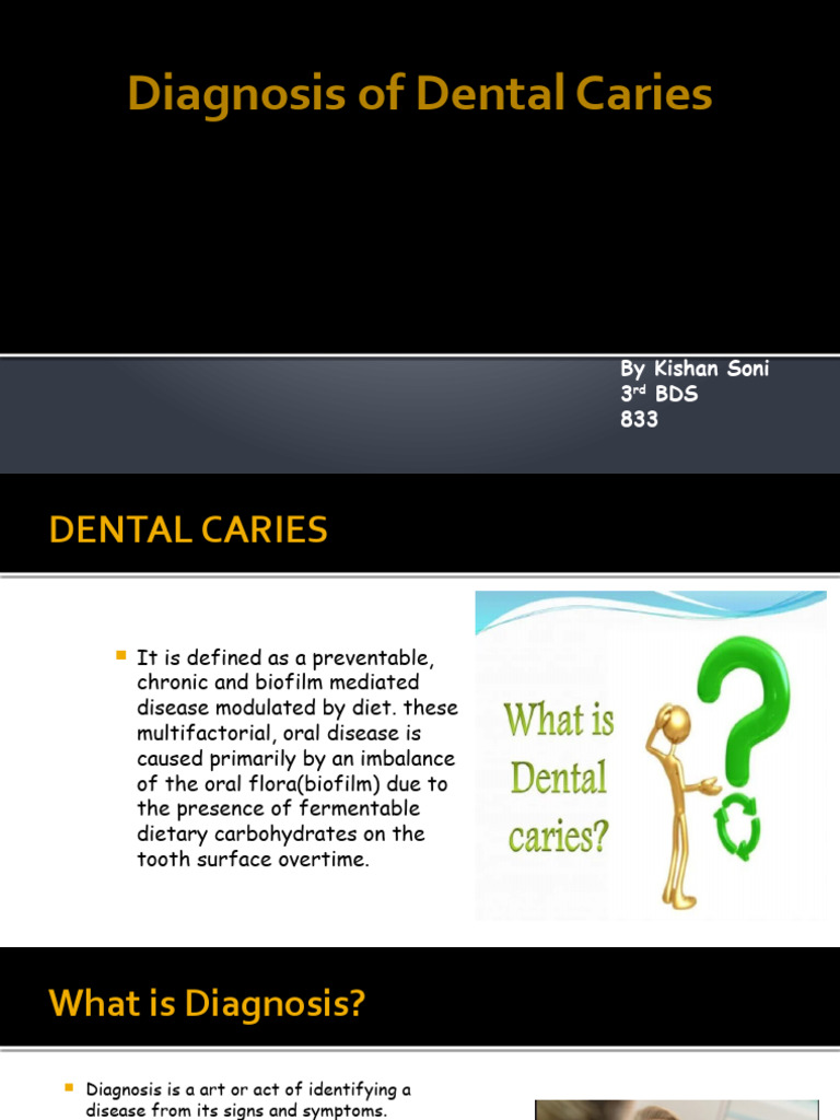Diagnosis Of Dental Caries Pdf