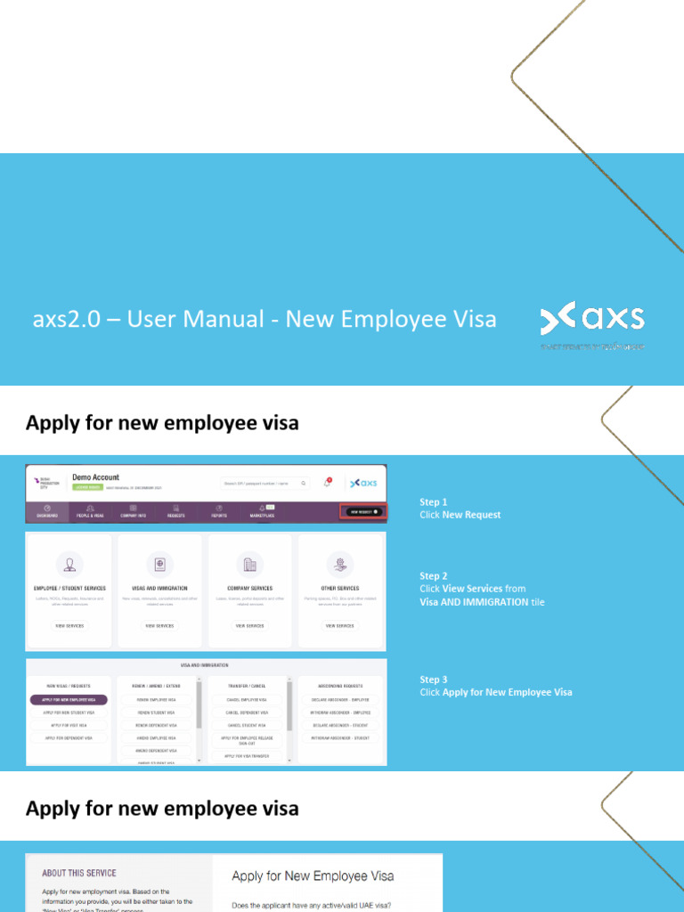 Apply For New Employee Visa-AXS | PDF | Finance & Money Management