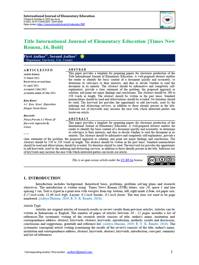 Template Ijee | Download Free PDF | Abstract (Summary) | Data