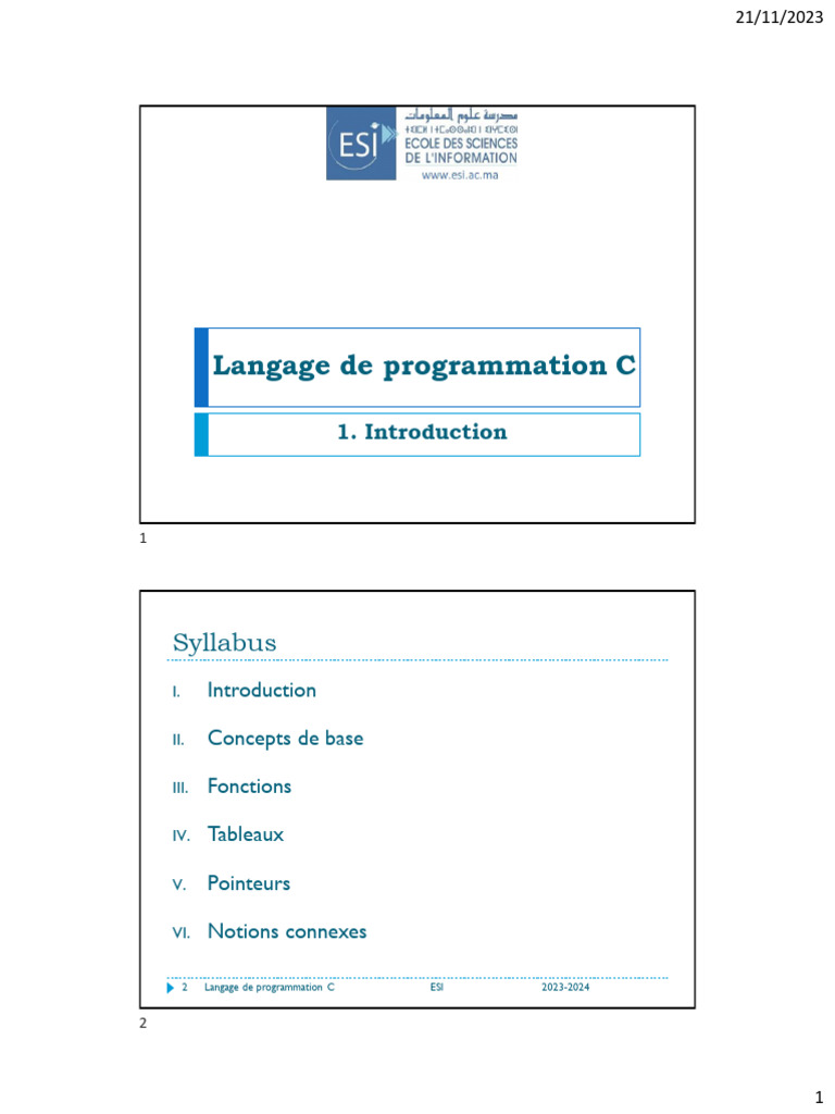 Introduction au langage C et ses concepts | PDF | Environnement de développement | C (Langage de ...