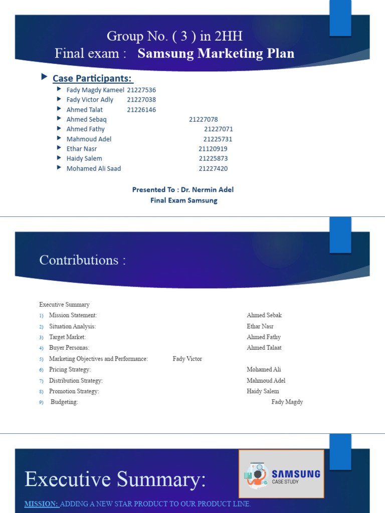 Marketing - Samsung Marketing Plan | PDF | Samsung Electronics | Market ...